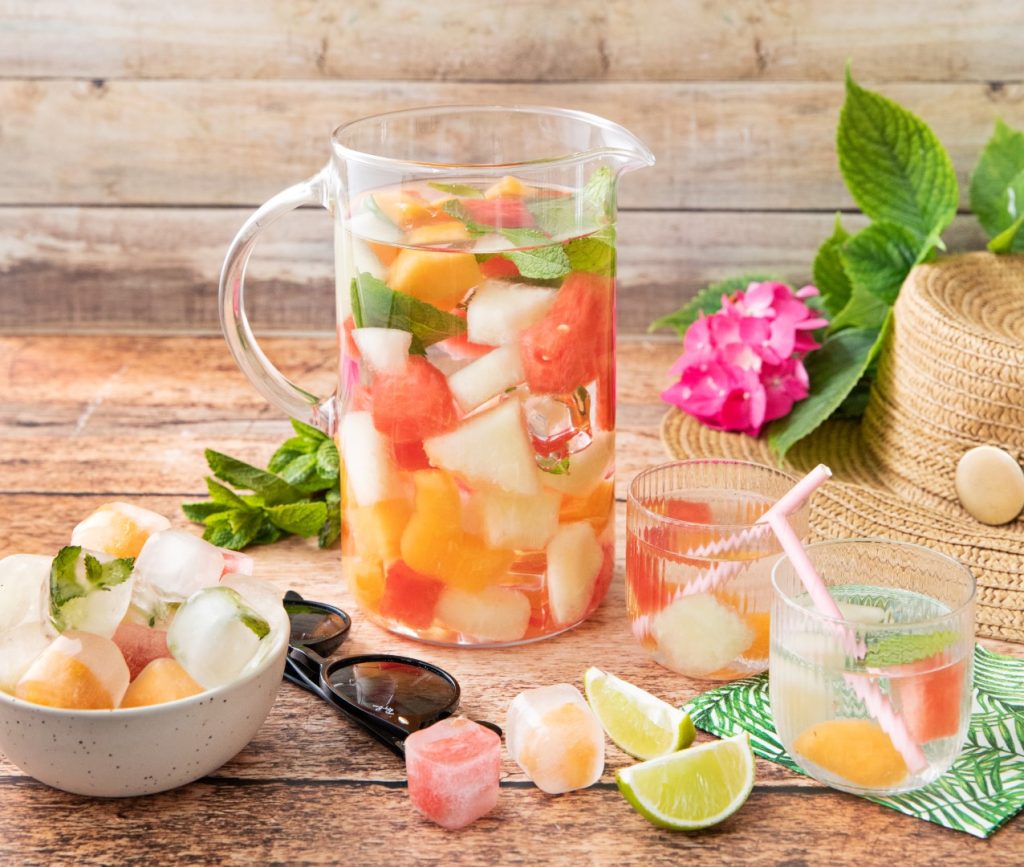 Glaçons de melon, pastèque et menthe - Florette Food Service