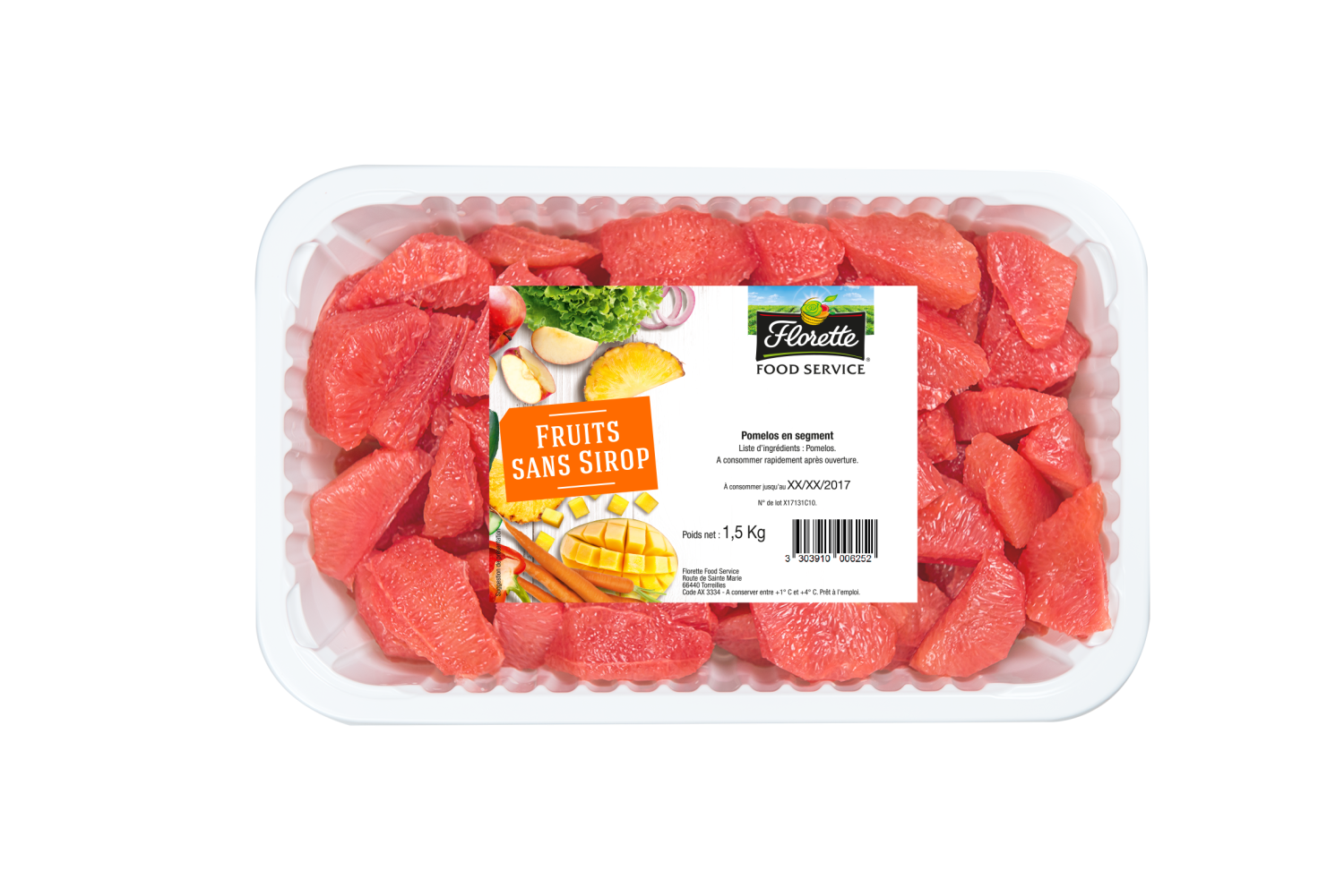 27E76 - 27D76 Pomelo segment 1,5kg - Florette Food Service